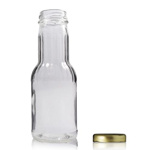 250ml Clear Glass Juice Bottle & Twist Off Lid - Ampulla Packaging