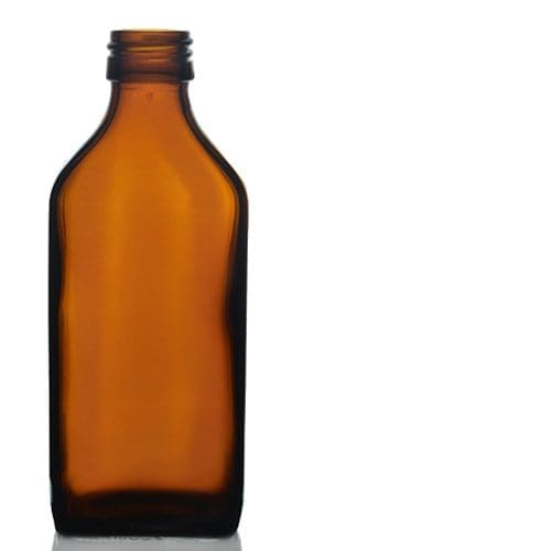 500ml Amber Glass Rectangular Bottle & Polycone Cap - Ampulla LTD