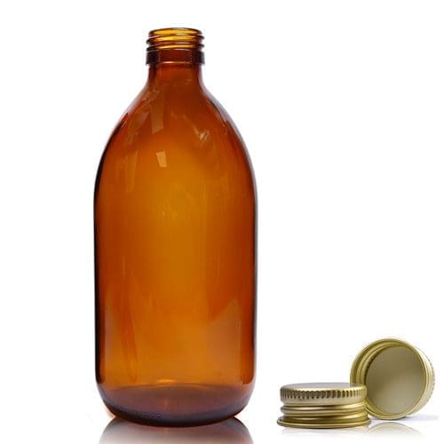 500ml Amber Glass Diffuser Bottle With Aluminium Cap With Reeds