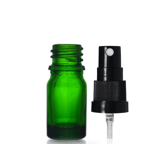 5ml Green Glass Spray Bottle - Ampulla Ltd - 0161 367 1414