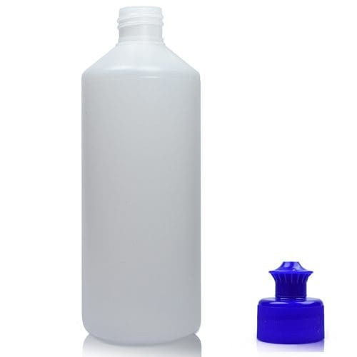 500ml Natural HDPE Bottle & Pull Top Cap - Ampulla Packaging