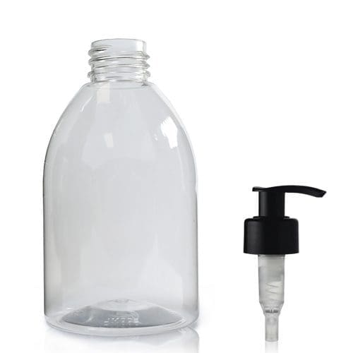 300ml Clear PET Lotion Bottle - Ampulla Packaging - 0161 367 1414