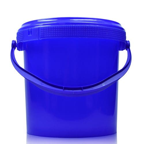 1 Litre Blue Plastic Bucket With Plastic Handle | Ampulla.co.uk