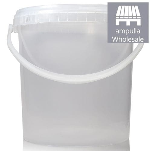 10L Natural Plastic Bucket | Ampulla Packaging Ltd | 0161 367 1414