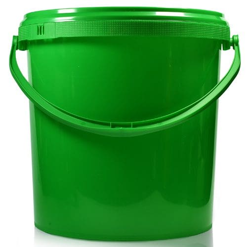 10 Litre Green Bucket With Handle & Lid | Ampulla Packaging Ltd