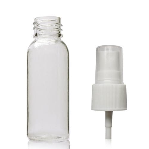 30ml Boston Bottle With White Spray - Ampulla Ltd - Sales@ampulla.co.uk
