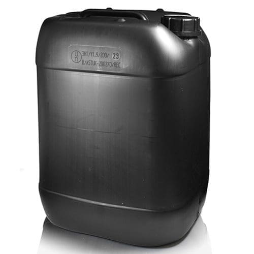 20L UN Black Stackable Jerry Can With Din61 T/E Cap - Ampulla