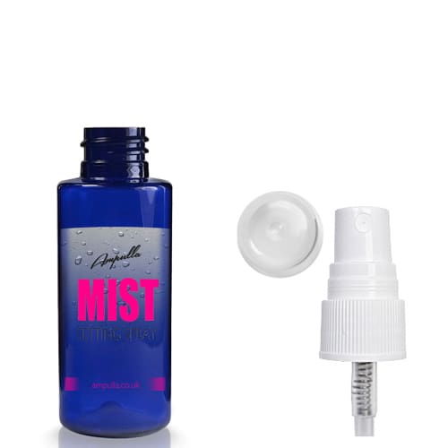 50ml Cobalt Blue Setting Spray Bottle - Ampulla Packaging