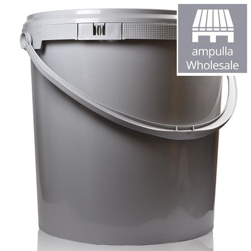Wholesale 10L Grey Plastic Buckets | Ampulla Packaging Ltd