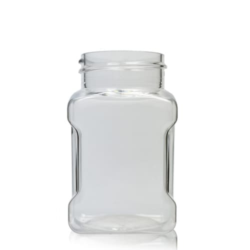 100ml Square PET Plastic Spice Jar With Flapper Cap - Ampulla