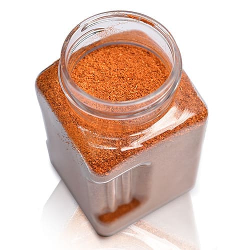 100ml Square PET Plastic Spice Jar With Flapper Cap - Ampulla